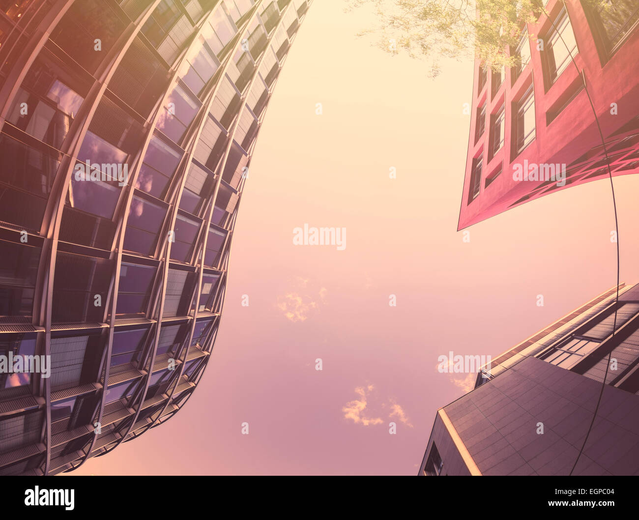 Wide Angle View of Modern Buildings in Munich, Germany Stock Photo - Alamy