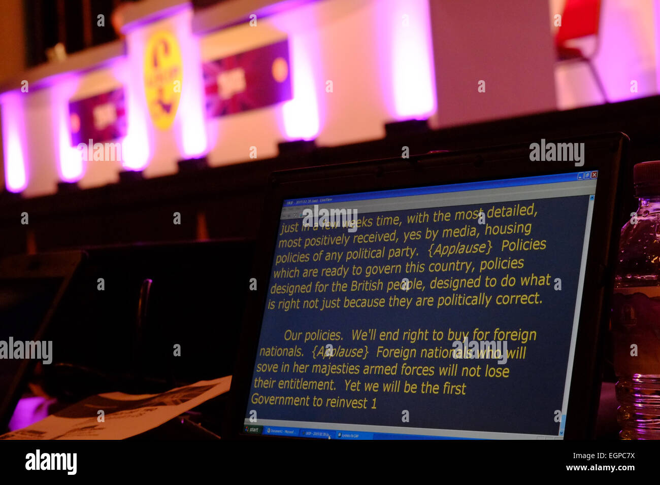 Margate, UK. 28th February, 2015. General scenes at Ukip Conference ...