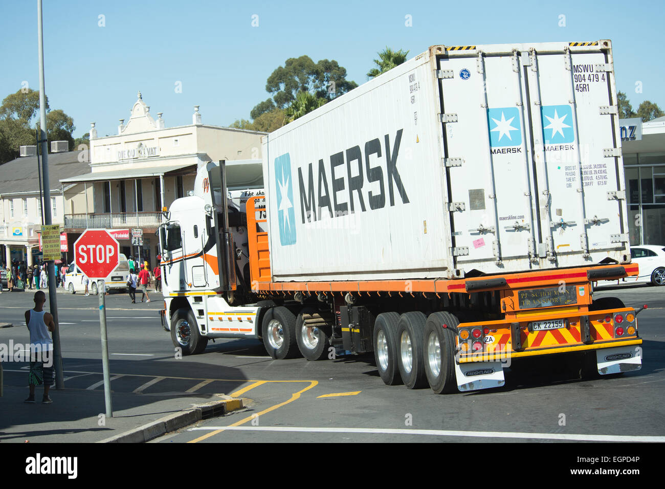 Maersk container truck hi-res stock photography and images - Alamy
