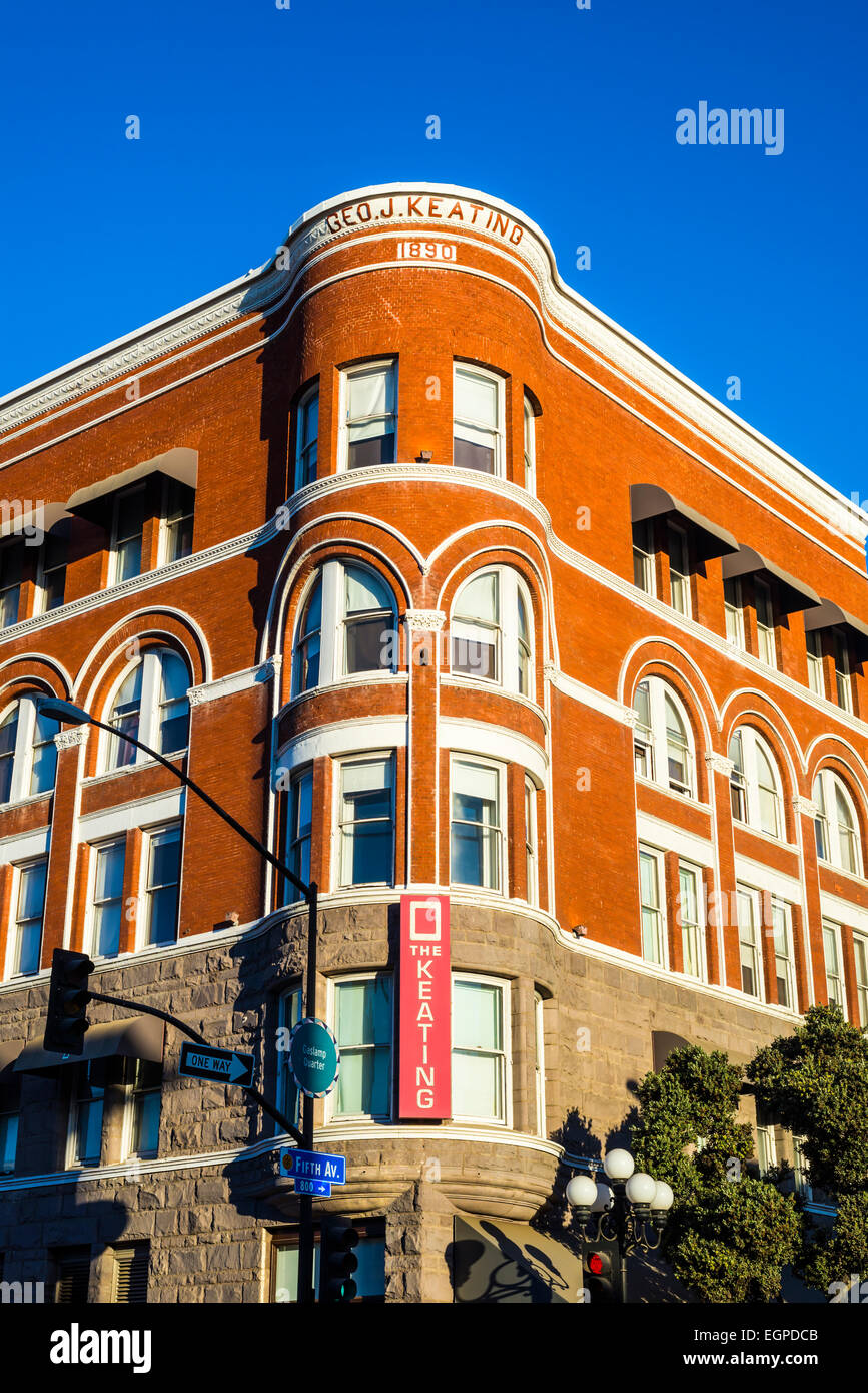 The Keating Building located in the Gaslamp Quarter of Downtown San ...
