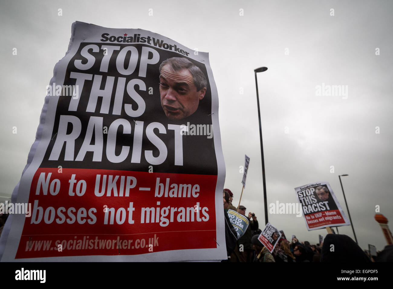 Kent, UK. 28th Feb, 2015. Anti-UKIP Protest March in Margate Credit ...