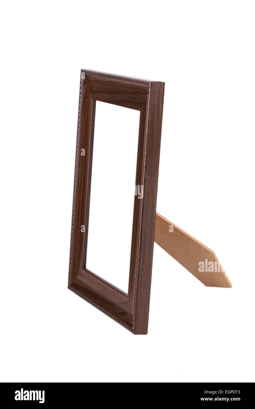 wooden picture frame isolated on white Stock Photo - Alamy