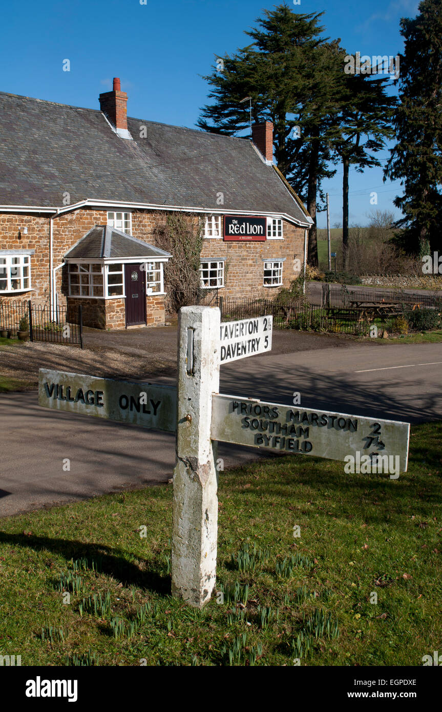 The Red Lion pub, Hellidon, Northamptonshire, England, UK Stock Photo ...