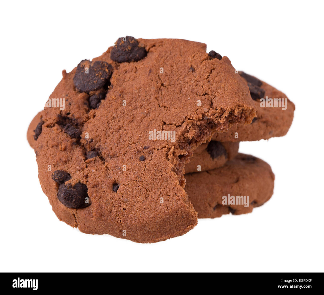bitten cookie isolated on white background Stock Photo - Alamy