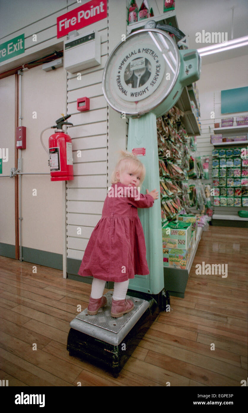 An original, old-style weighing machine inside Woolworth's on Western ...