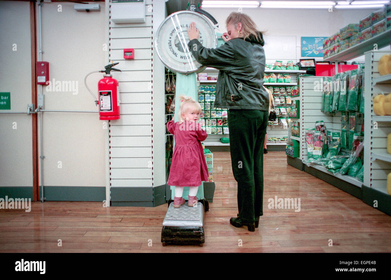 An original, old-style weighing machine inside Woolworth's on Western ...