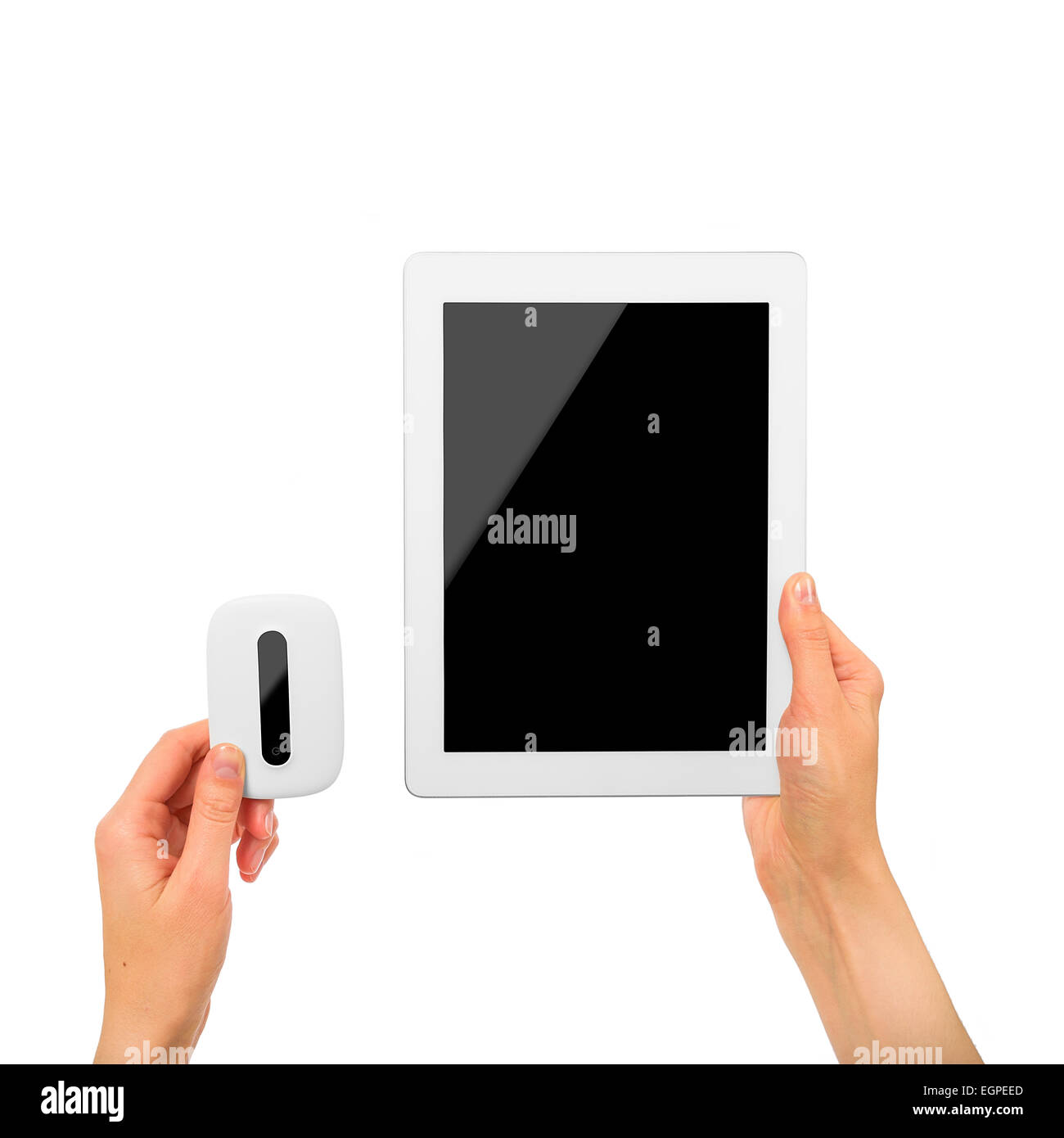 Mobile router with tablet pc. 3G or LTE network concept Stock Photo - Alamy