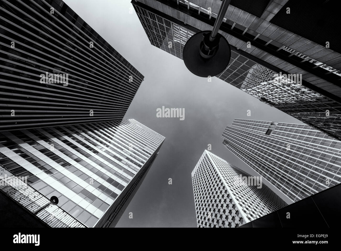 Wide-Angle View of Modern Buildings Stock Photo - Alamy