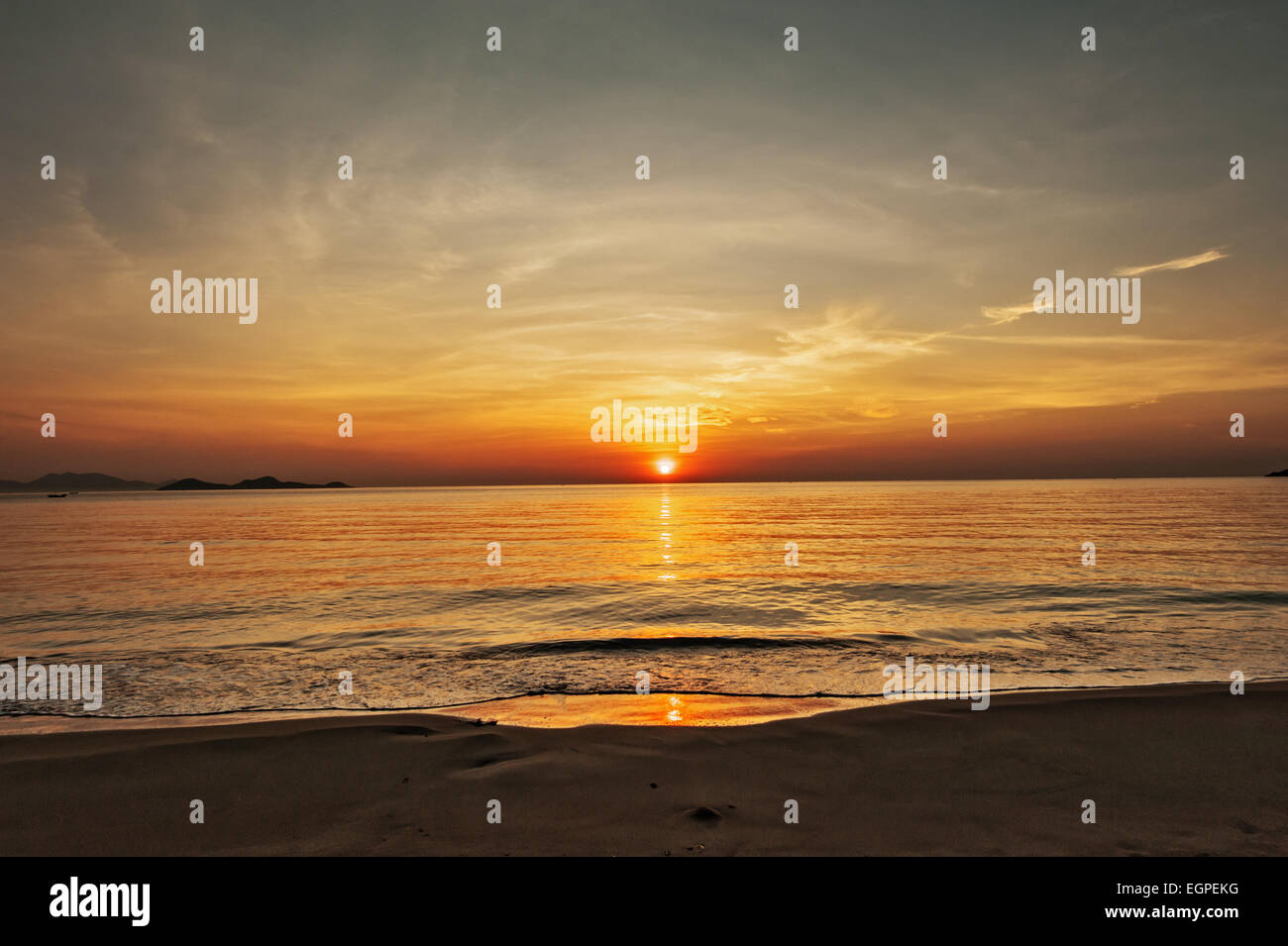 Orange sunrise or sunset Stock Photo - Alamy