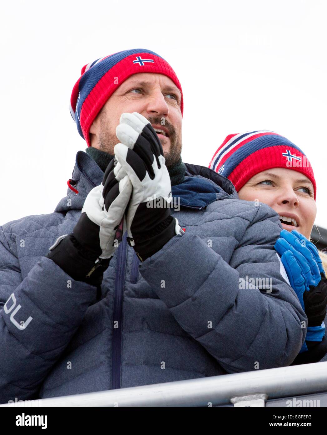 Falun, Sweden. 28th Feb, 2015. Crown Prince Haakon, Crown Princess ...