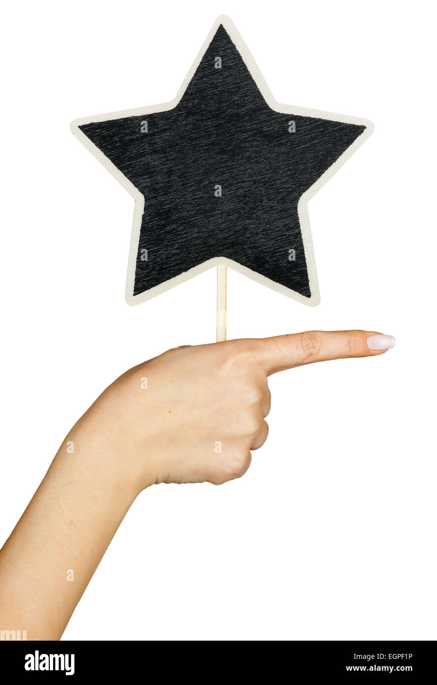 Hand with a sign the star, isolated on white background Stock Photo - Alamy