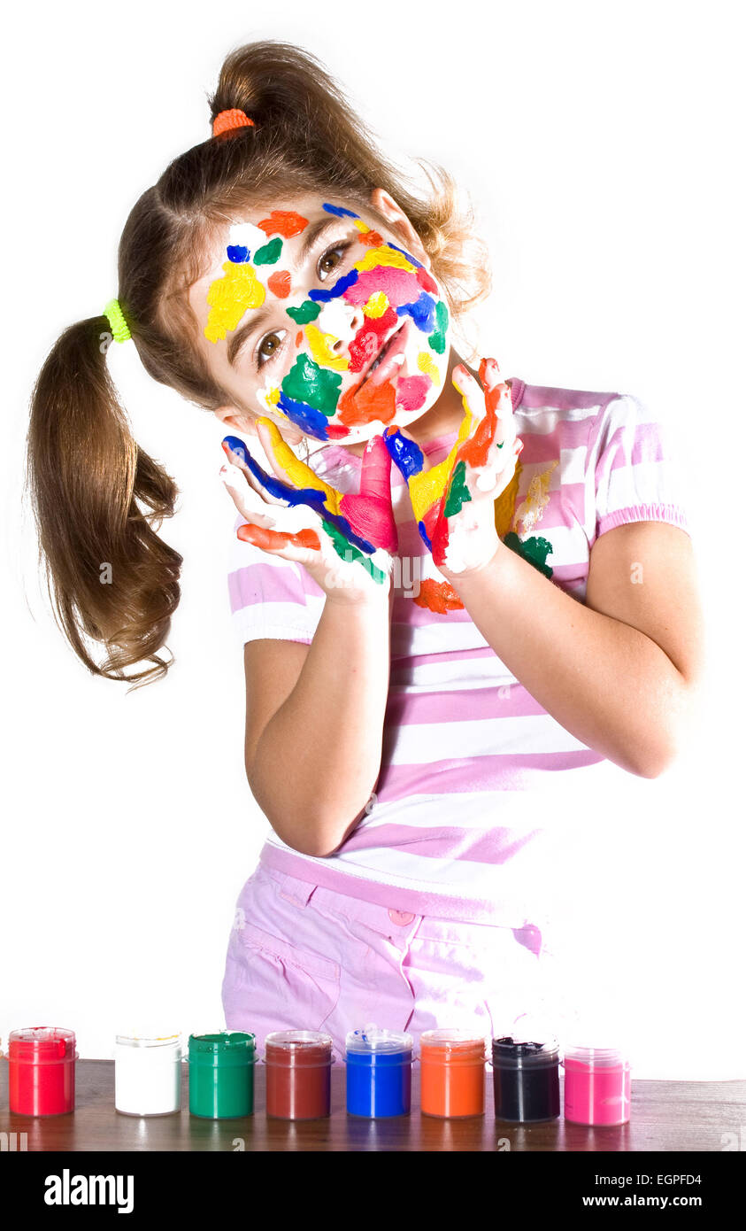 Girl in paint hi-res stock photography and images - Alamy
