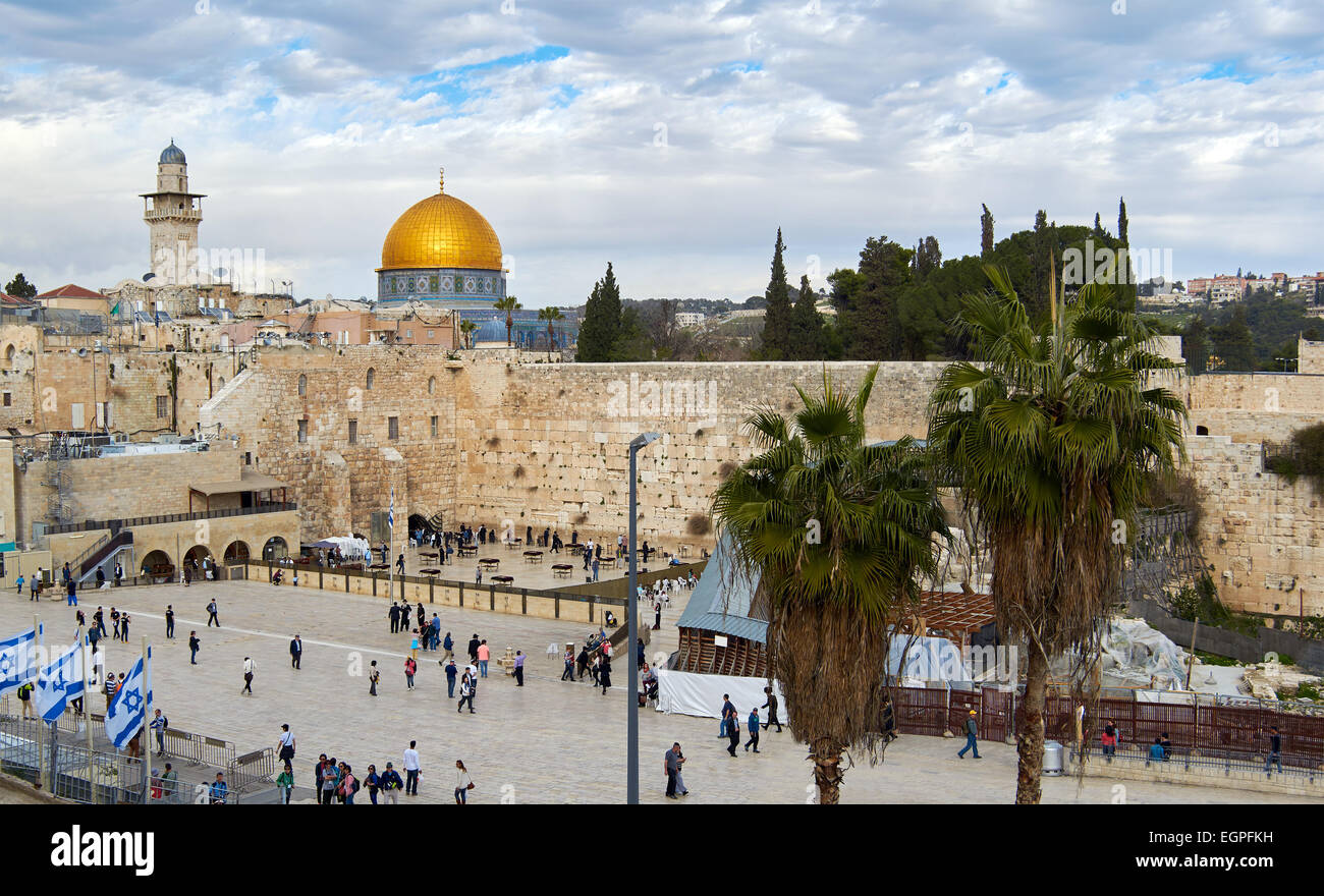 Western Wall also known as Wailing Wall or Kotel in Jerusalem Stock ...