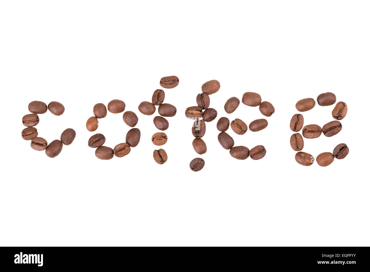 Food full alphabet letters isolated Cut Out Stock Images & Pictures - Alamy