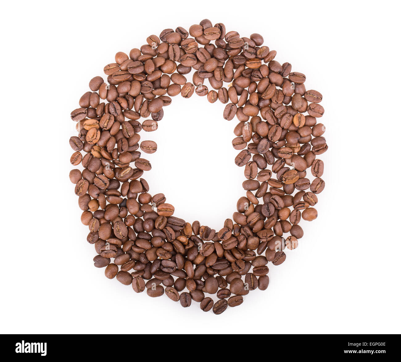 coffee beans, letters isolated on white background Stock Photo - Alamy