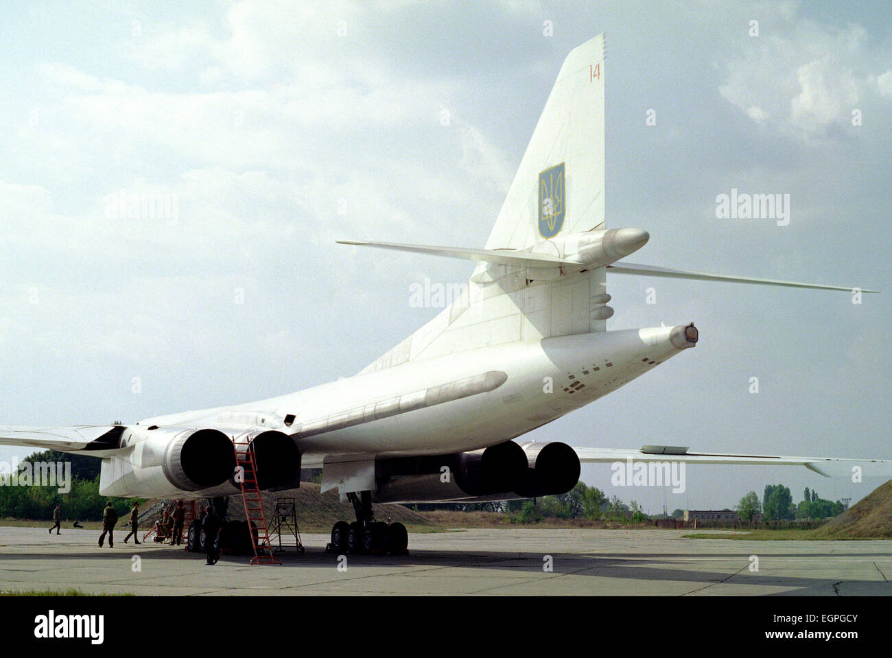 Strategic bomber Tu-160 visit at Poltava Stock Photo - Alamy