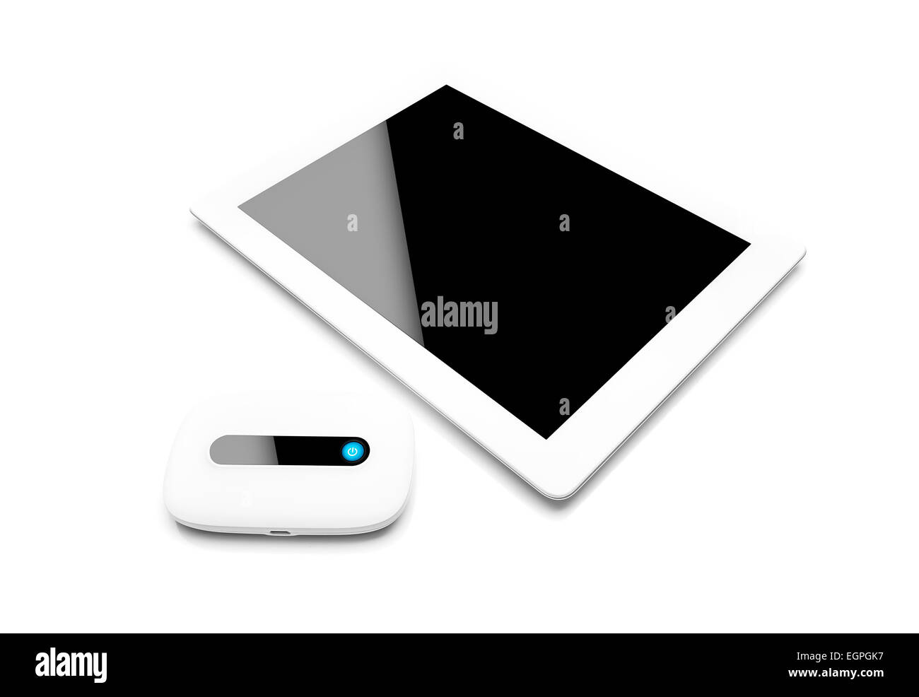 Mobile router with tablet pc. 3G or LTE network concept Stock Photo - Alamy