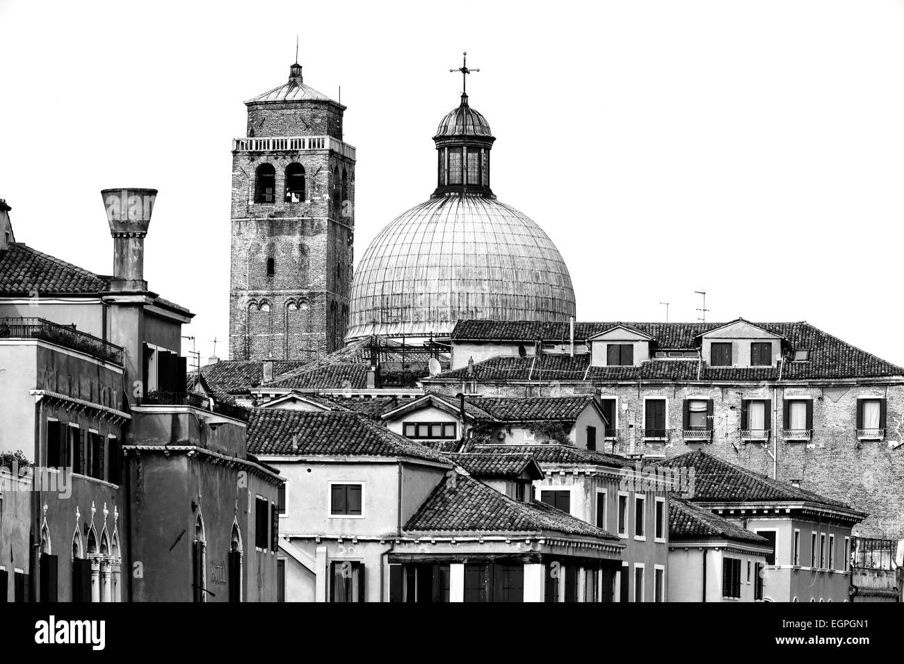 Venice italy house exterior detail Black and White Stock Photos ...