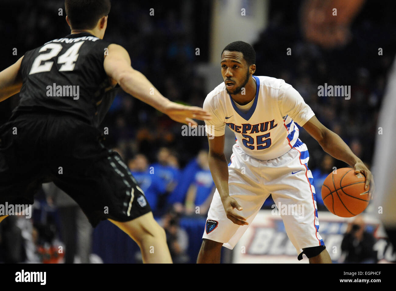February 28, 2015: DePaul Blue Demons guard Durrell McDonald (25 ...