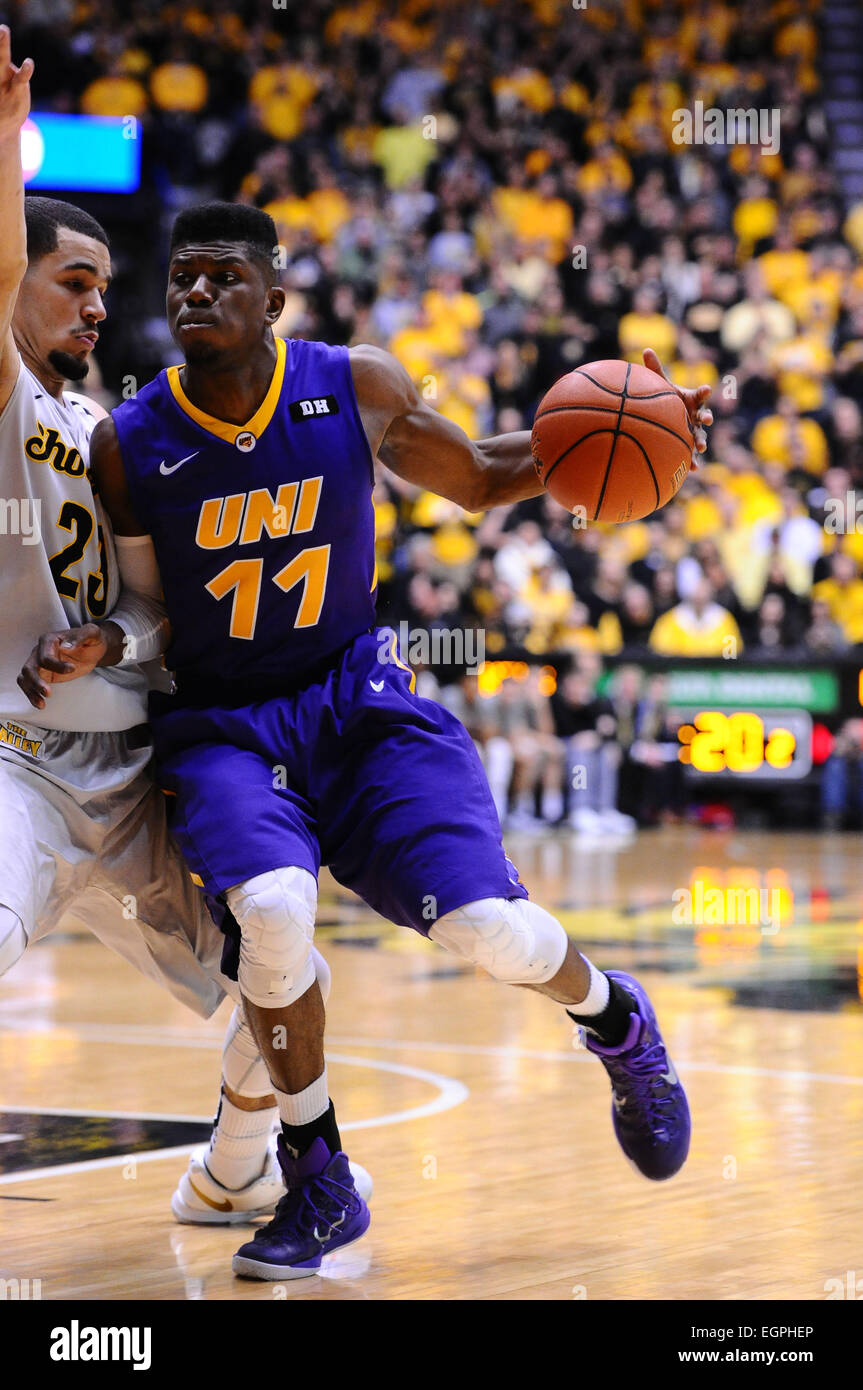 Wichita, Kansas, USA. 28th Feb, 2015. Northern Iowa Panthers guard Wes ...