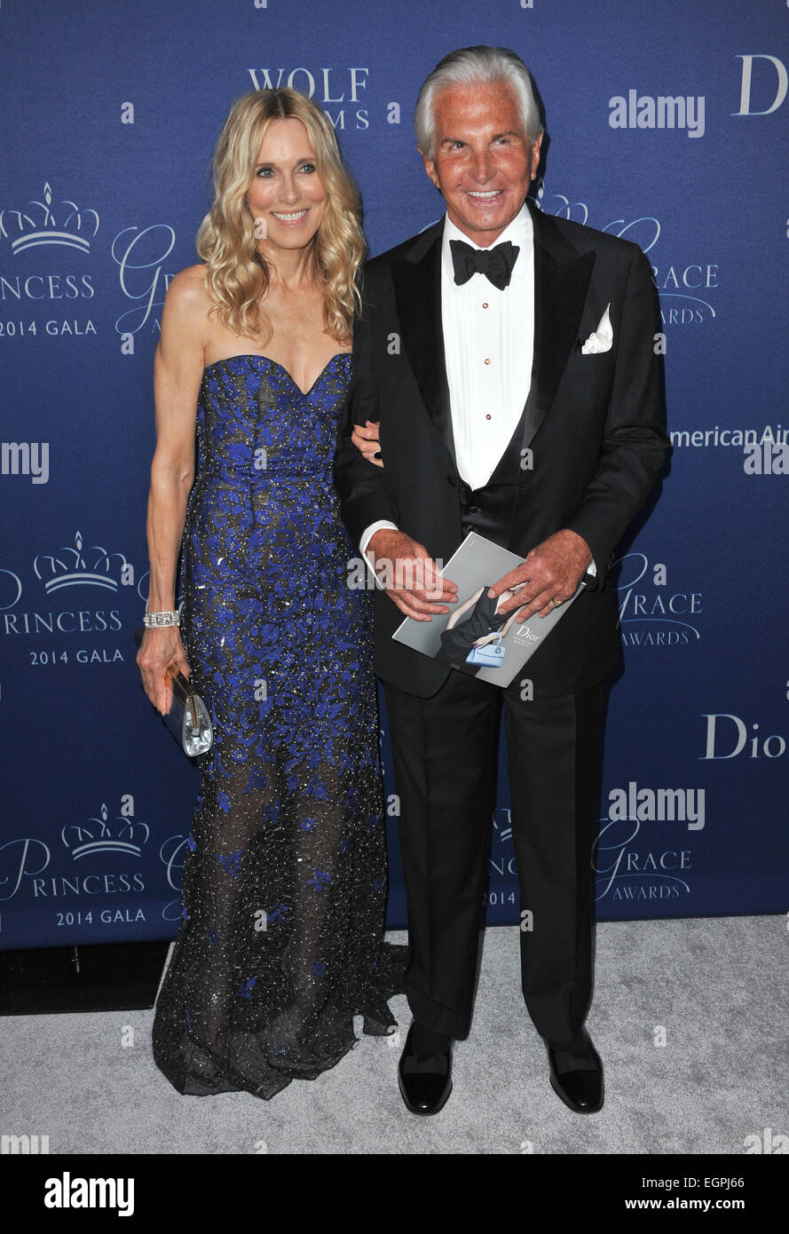 LOS ANGELES, CA - OCTOBER 8, 2014: George Hamilton & Alana Stewart at ...