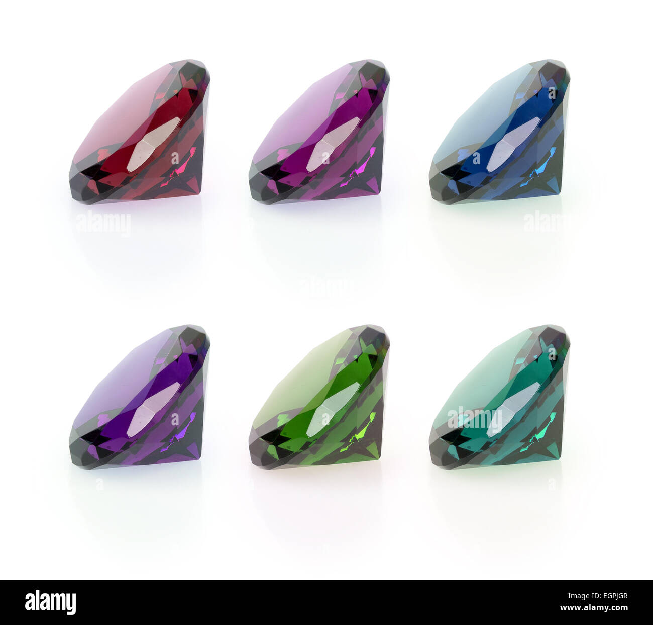 gem set isolated on a white background Stock Photo - Alamy
