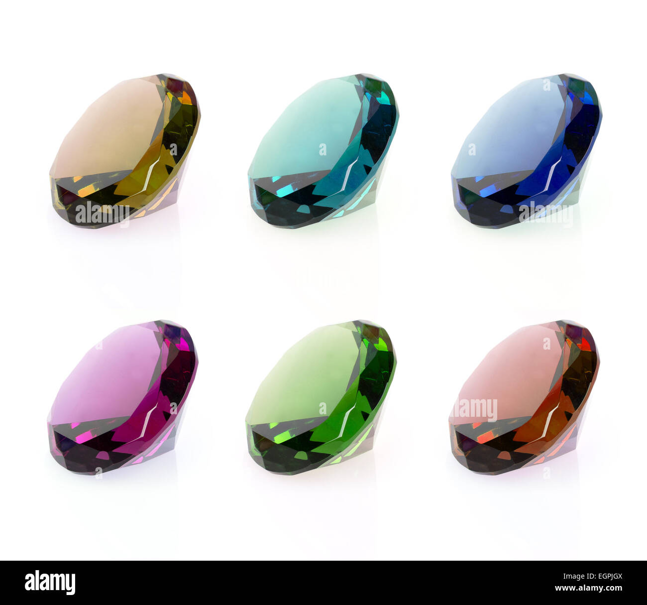 gem set isolated on a white background Stock Photo - Alamy