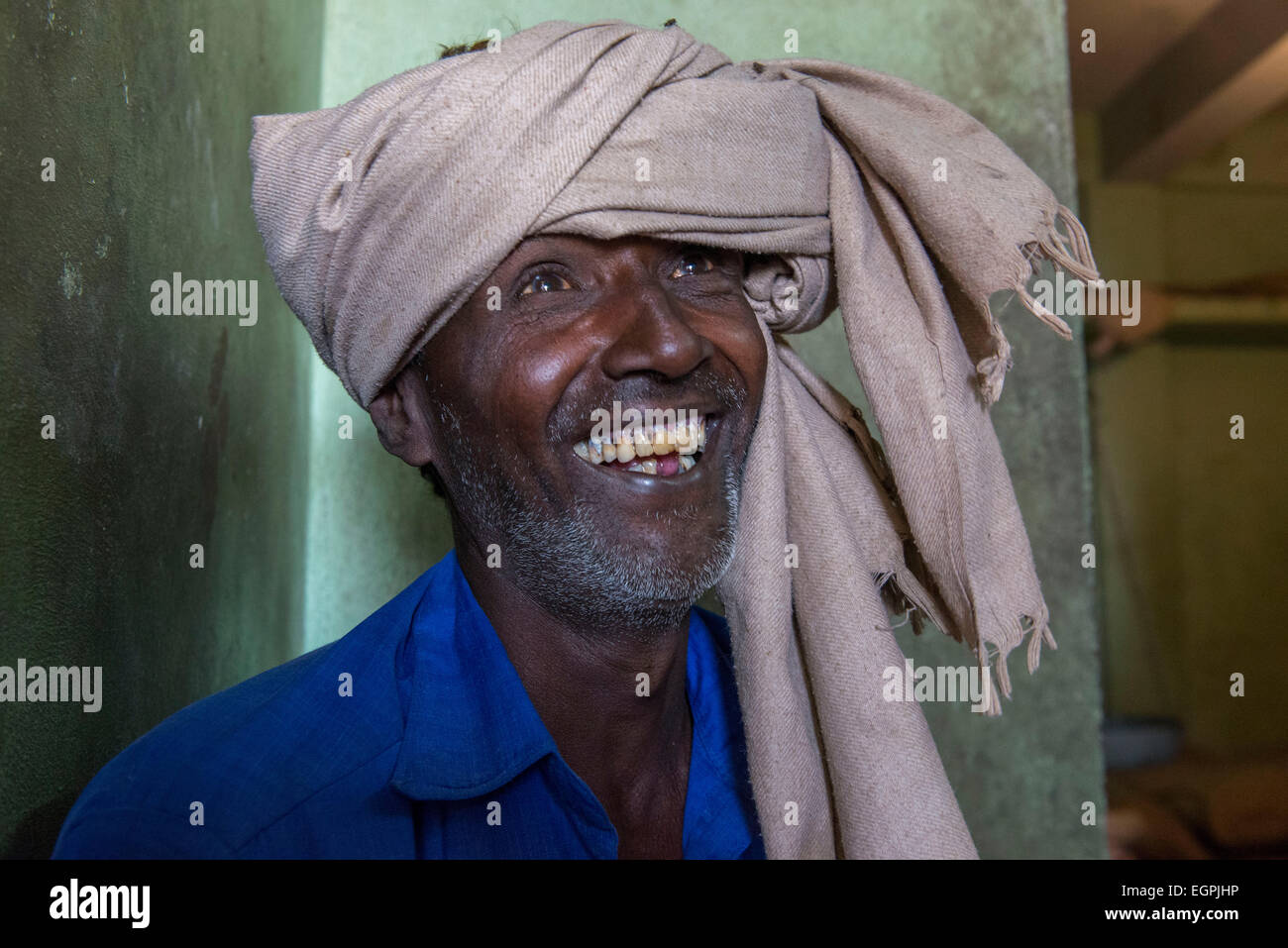 Villager Having A Laugh, Kutch Stock Photo - Alamy