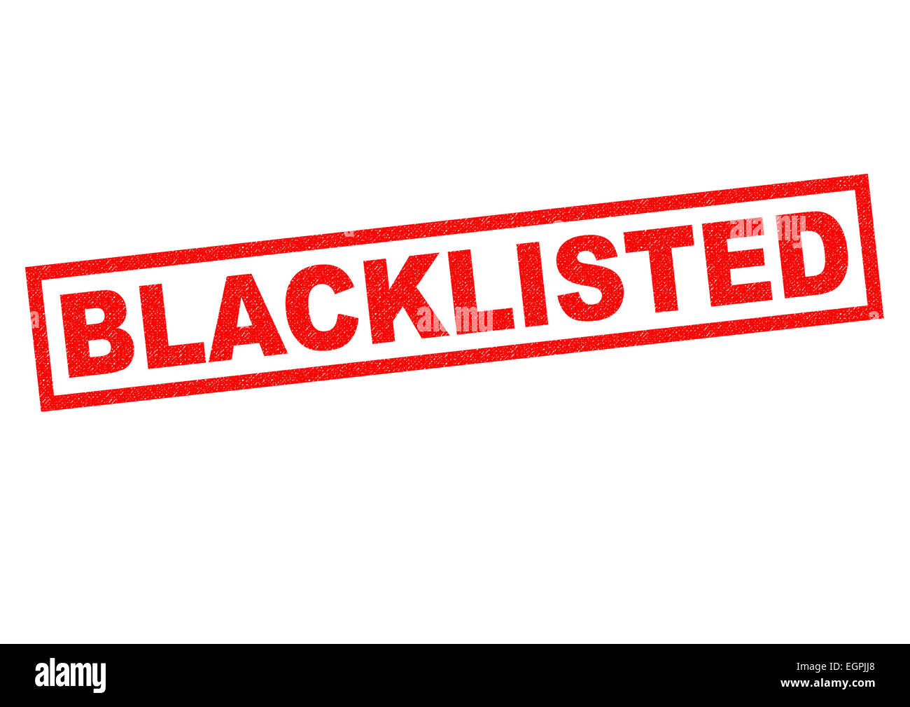 BLACKLISTED red Rubber stamp over a white background Stock Photo - Alamy