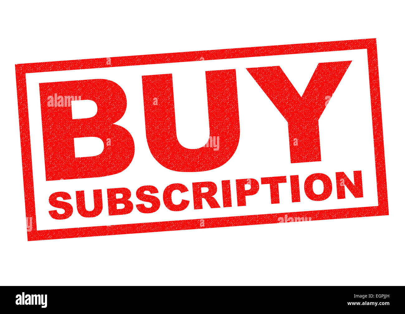 BUY SUBSCRIPTION red Rubber Stamp over a white background Stock Photo ...