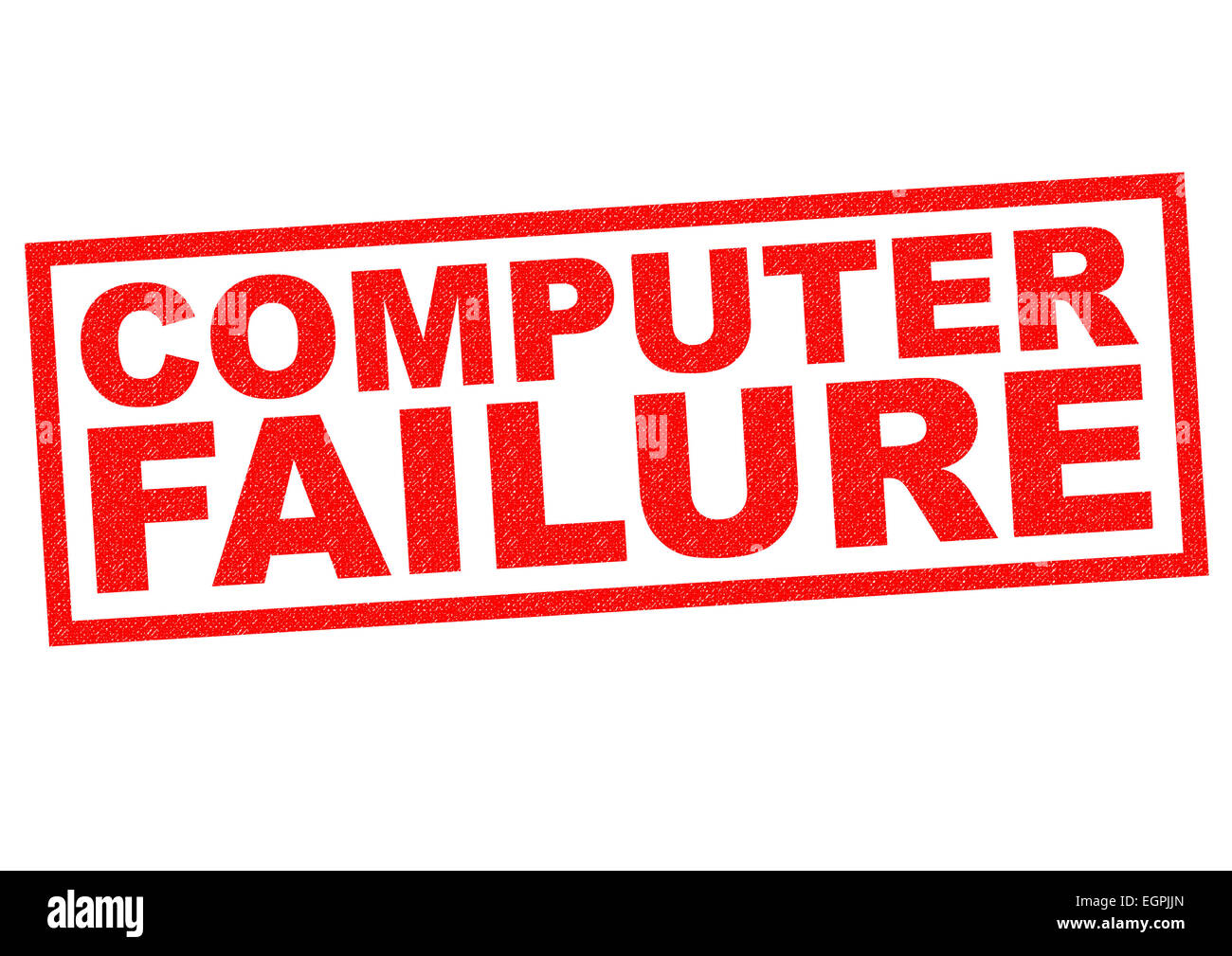 COMPUTER FAILURE red Rubber Stamp over a white background Stock Photo ...