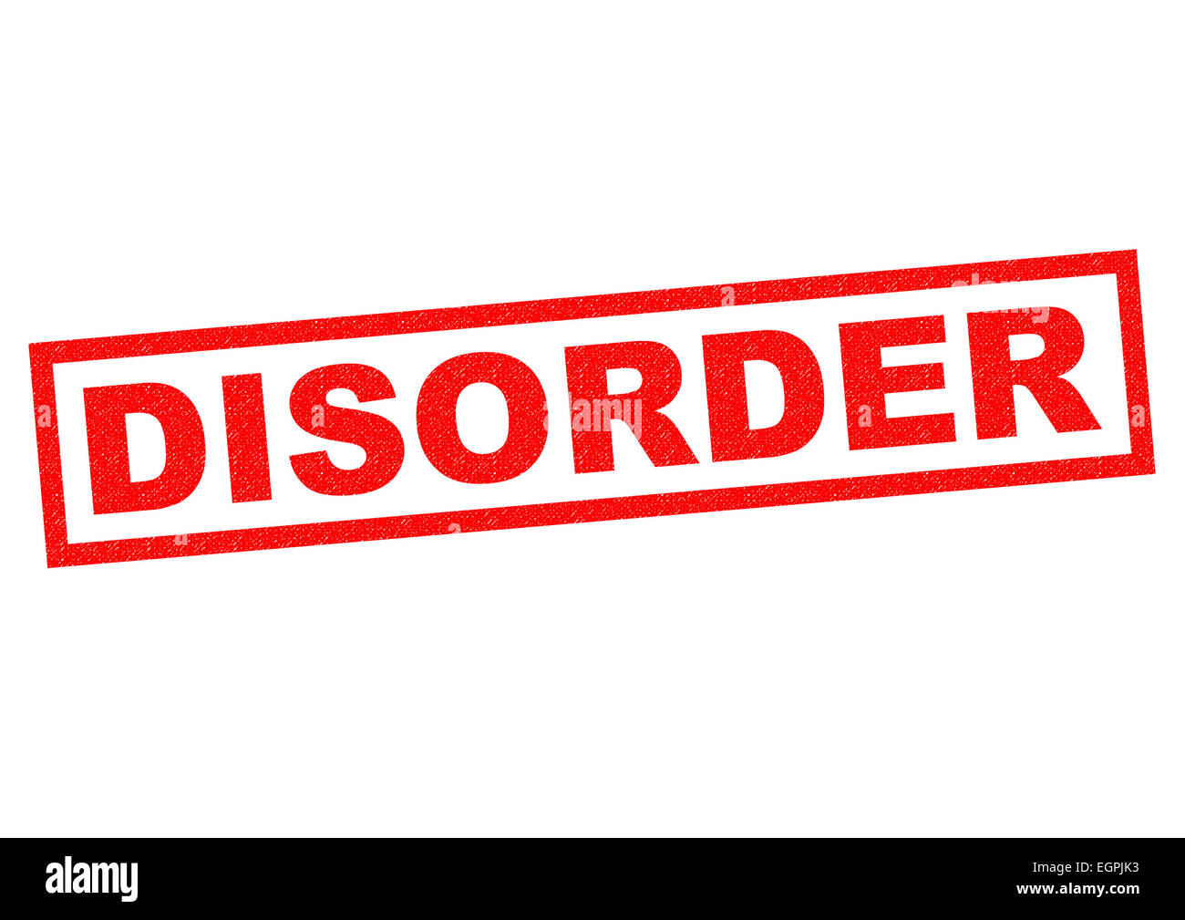 DISORDER red Rubber Stamp over a white background Stock Photo - Alamy