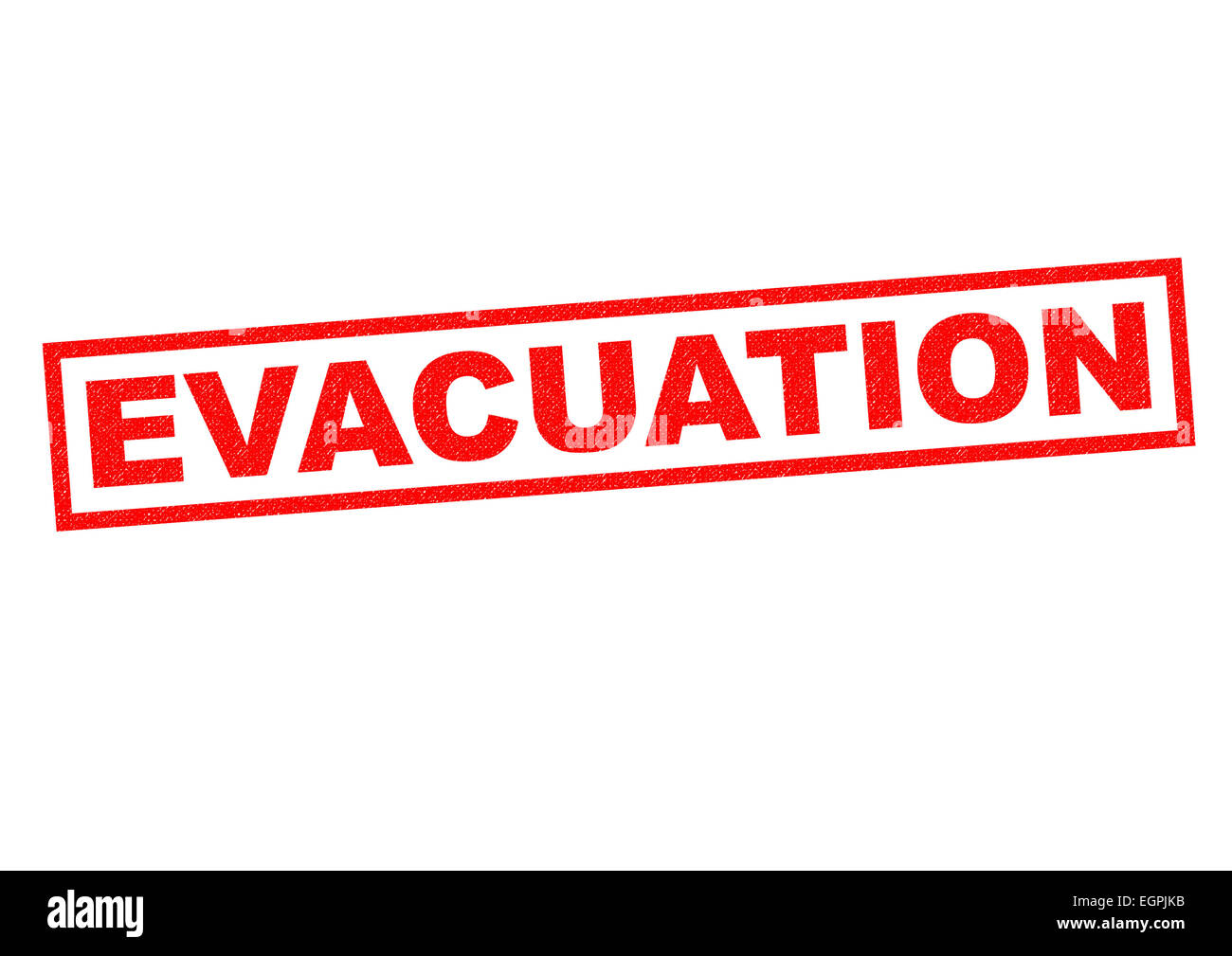EVACUATION red Rubber Stamp over a white background Stock Photo - Alamy