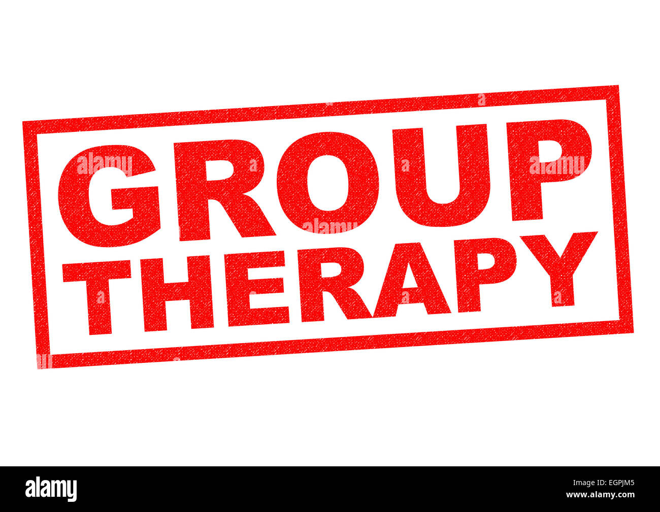 GROUP THERAPY red Rubber Stamp over a white background Stock Photo - Alamy