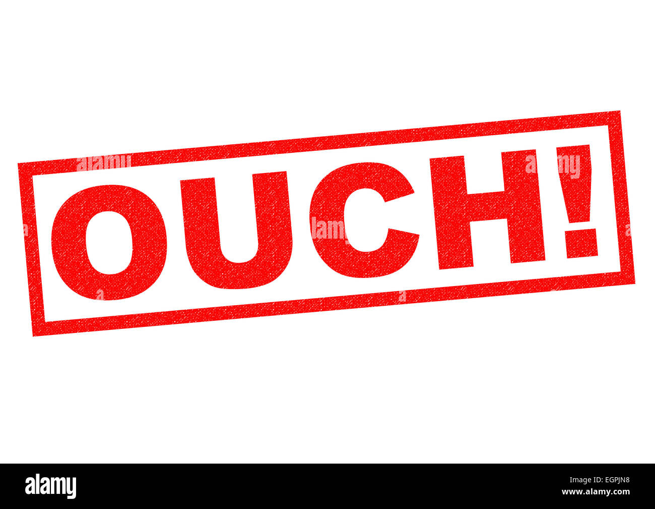 OUCH! red Rubber stamp over a white background Stock Photo - Alamy