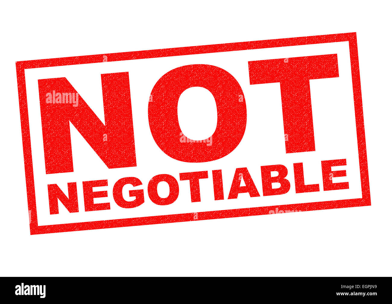 NOT NEGOTIABLE red Rubber Stamp over a white background Stock Photo - Alamy
