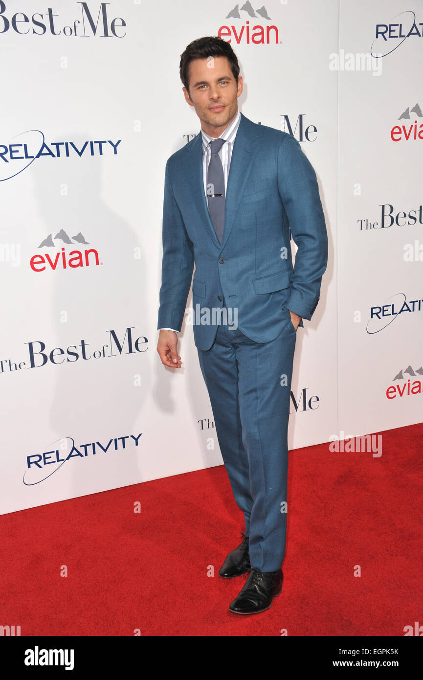 LOS ANGELES, CA - OCTOBER 7, 2014: James Marsden at the world premiere ...