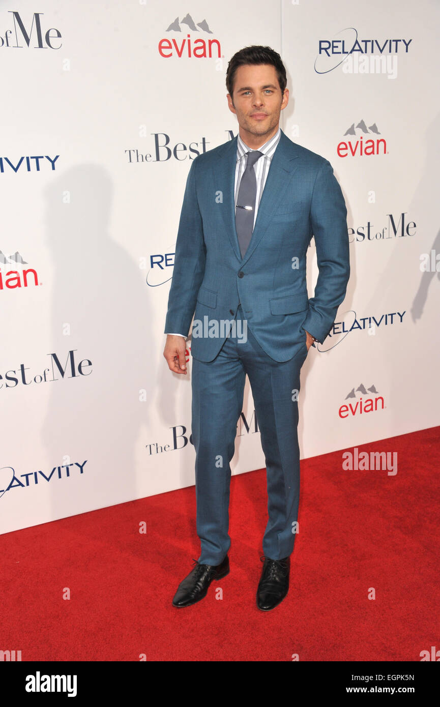 LOS ANGELES, CA - OCTOBER 7, 2014: James Marsden at the world premiere ...
