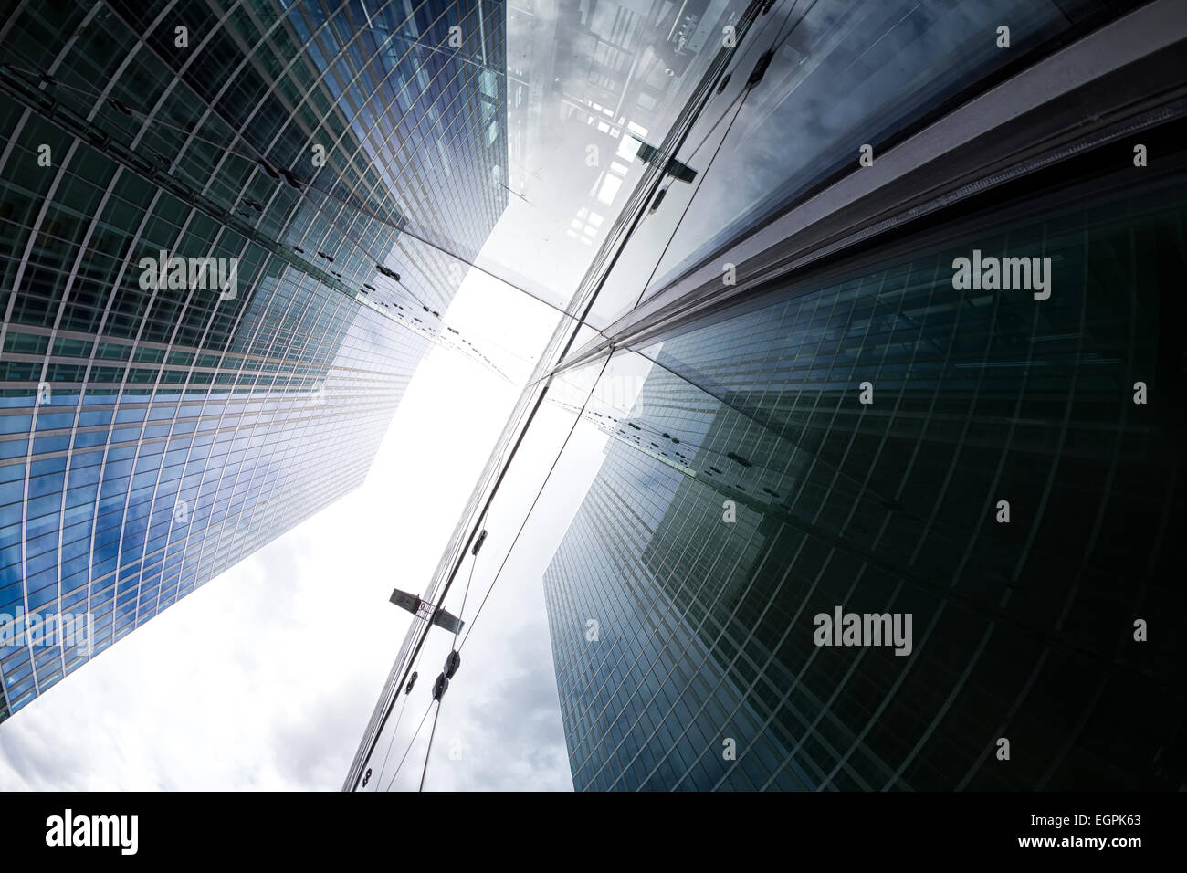 Fish-eye View of Modern Buildings in Munich, Germany during a Cloudy ...