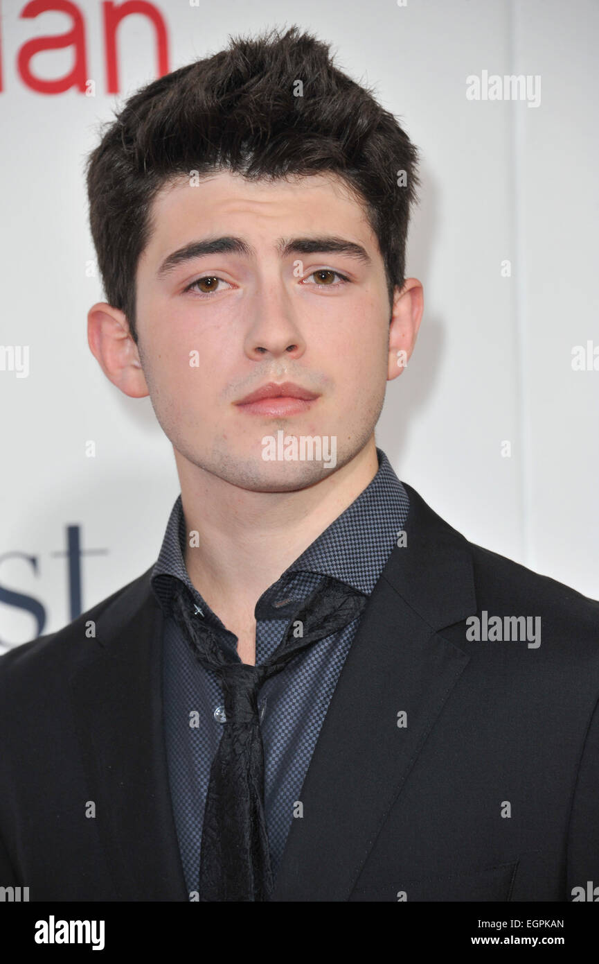 LOS ANGELES, CA - OCTOBER 7, 2014: Ian Nelson at the world premiere of ...