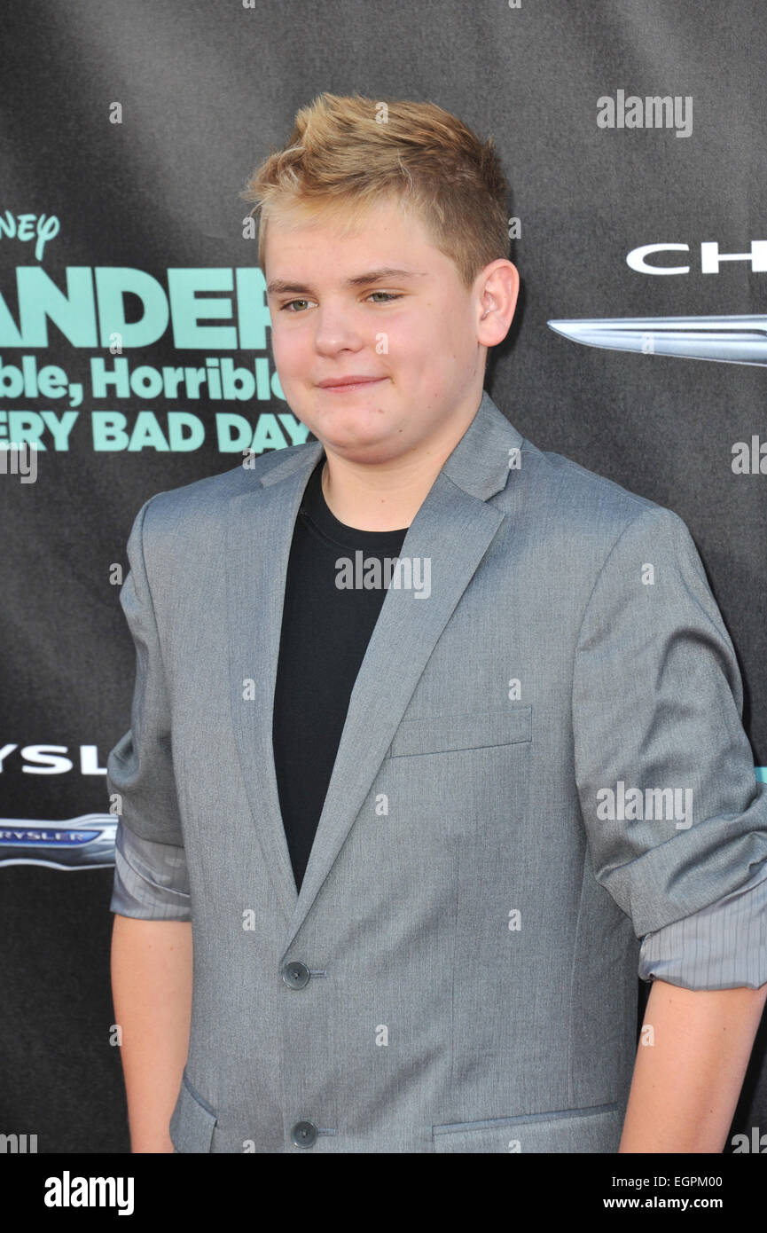 LOS ANGELES, CA - OCTOBER 6, 2014: Reese Hartwig at the world premiere ...