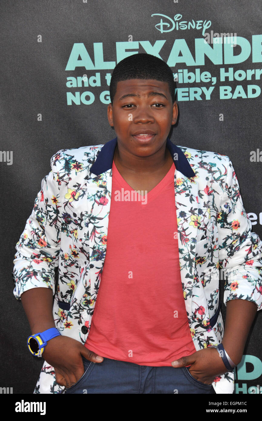 LOS ANGELES, CA - OCTOBER 6, 2014: Mekhi Matthew Curtis at the world ...