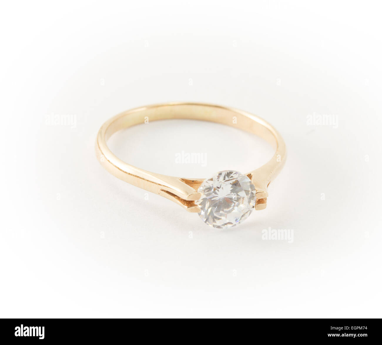 gold ring Isolated on white background Stock Photo - Alamy