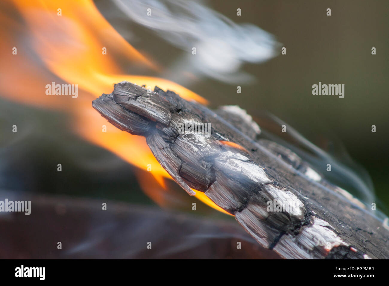Flames from burning wood dancing yellow and orrange Stock Photo - Alamy