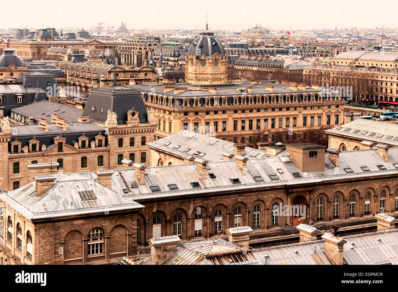 Aerial View of Paris. Traditional View Stock Photo - Alamy