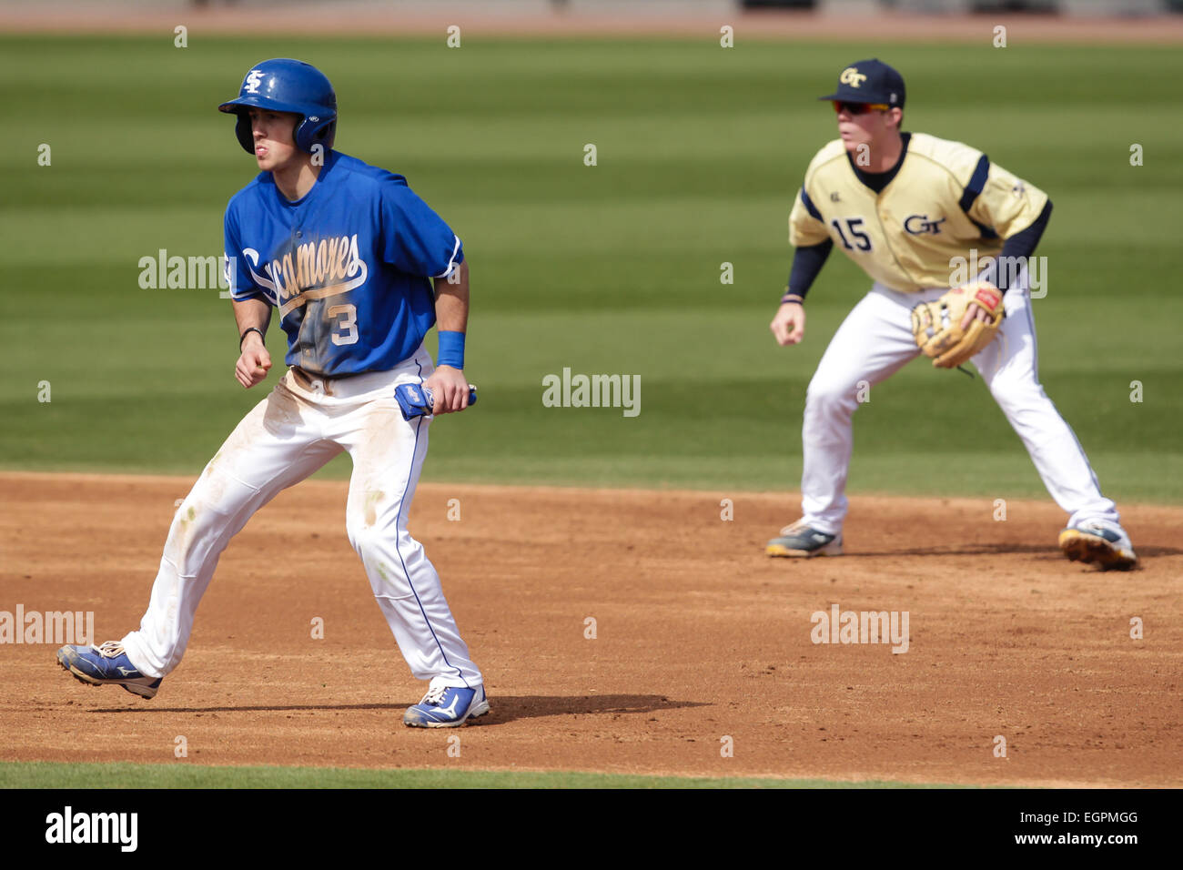 February 28, 2015: The Georgia Tech Yellow Jackets hosted the Indiana ...