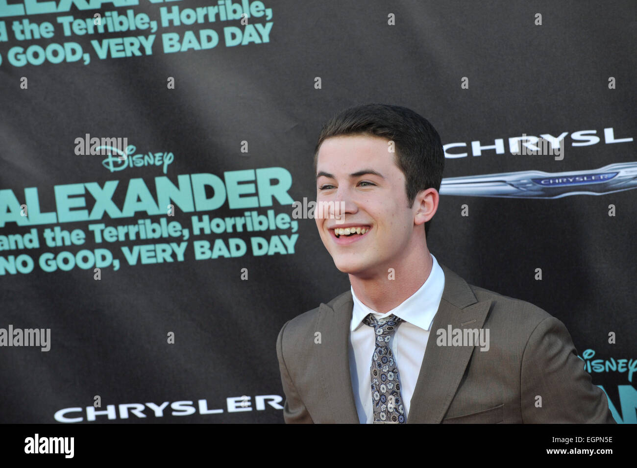 LOS ANGELES, CA - OCTOBER 6, 2014: Dylan Minnette at the world premiere of his movie "Alexander ...