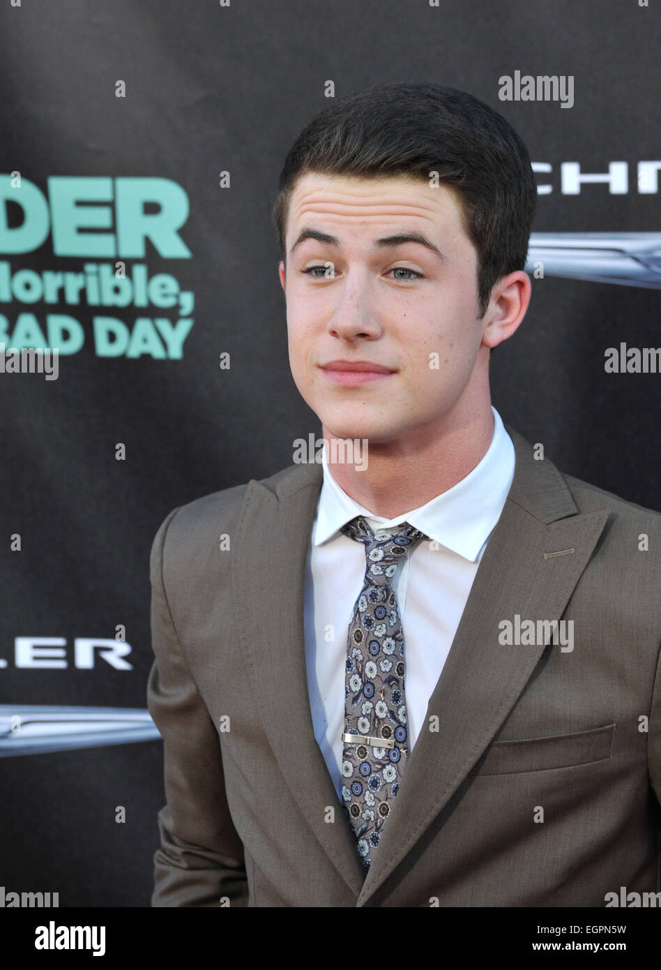 LOS ANGELES, CA - OCTOBER 6, 2014: Dylan Minnette at the world premiere ...