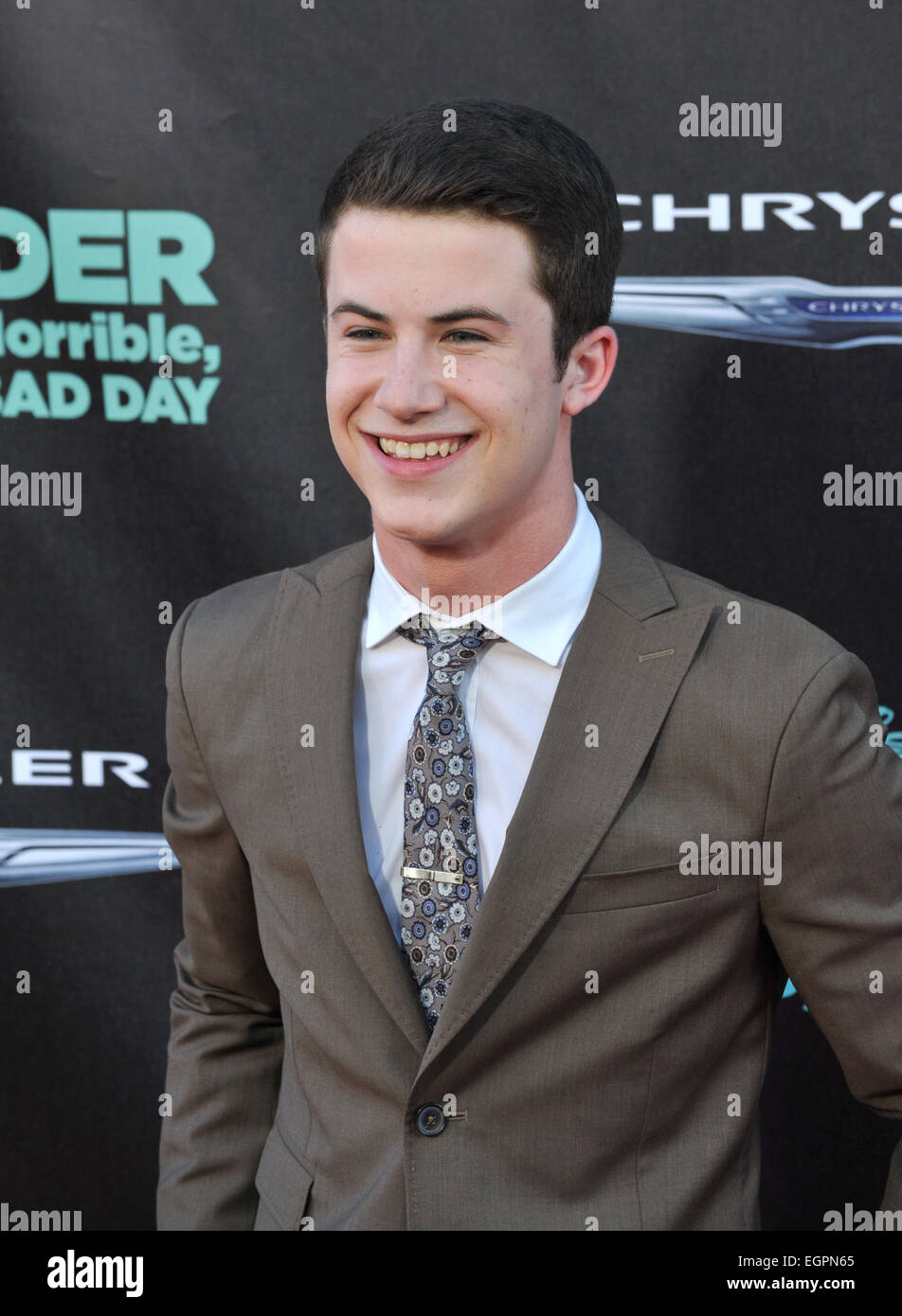 LOS ANGELES, CA - OCTOBER 6, 2014: Dylan Minnette at the world premiere of his movie "Alexander ...