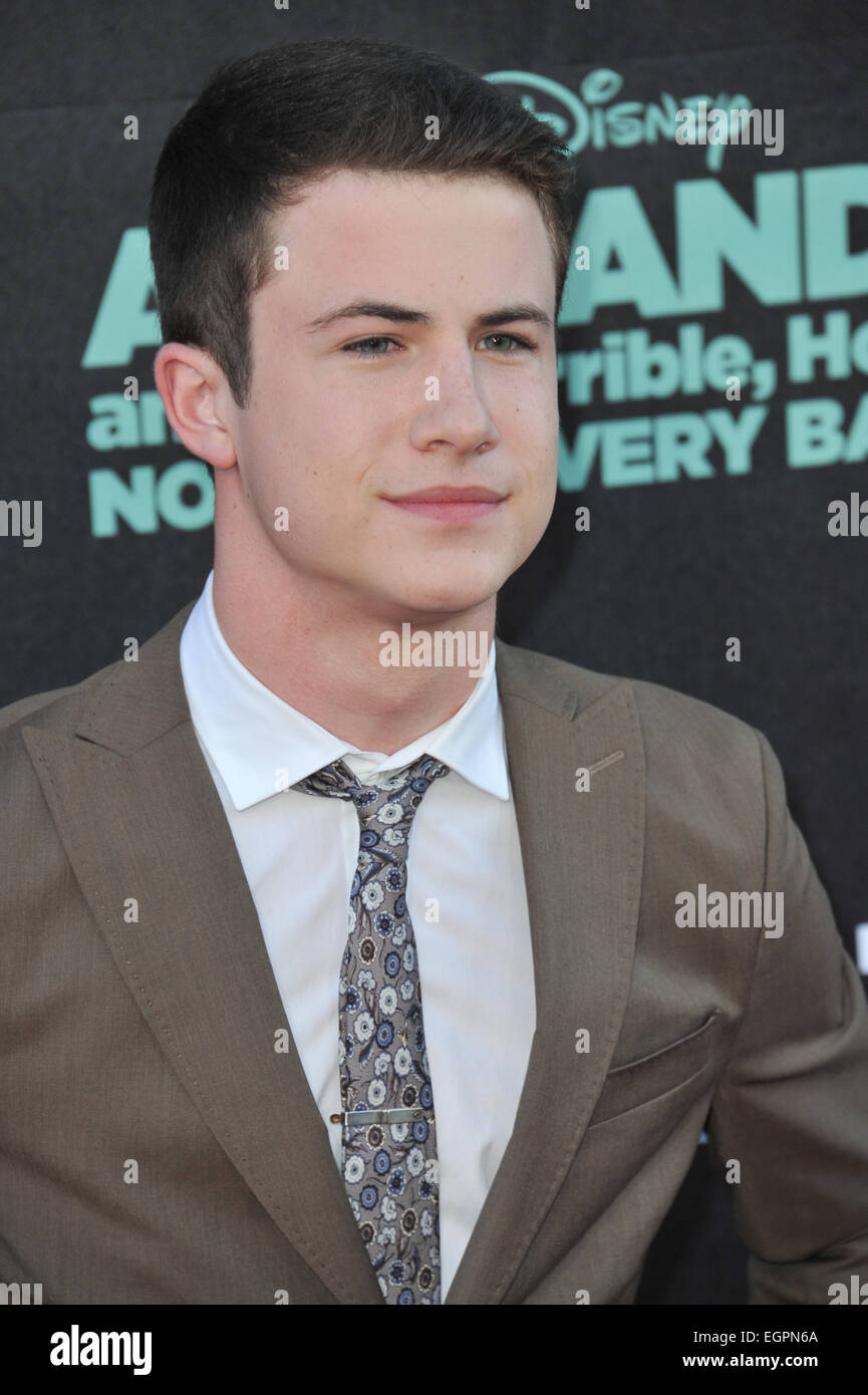LOS ANGELES, CA - OCTOBER 6, 2014: Dylan Minnette at the world premiere of his movie "Alexander ...